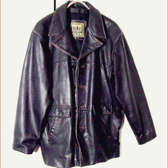 Adler | Jackets & Coats | Vtg 7s 80s Distress Look Black Leather Adler ...